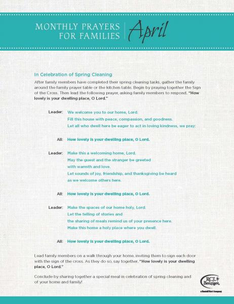 Prayers for Families | RCL Benziger